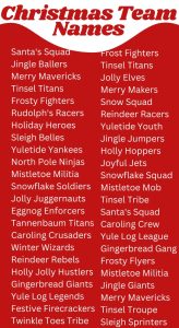 450+ Christmas Team Names Cool Unique Creative Cute & Funny