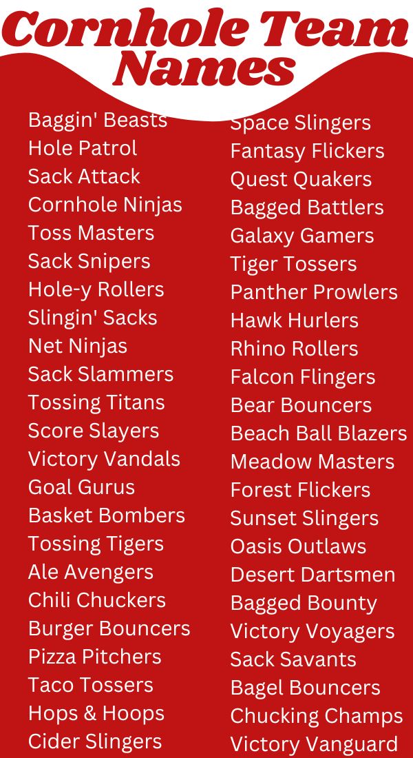 450+ Cornhole Team Names Creative Unique Funny Cool & Cute