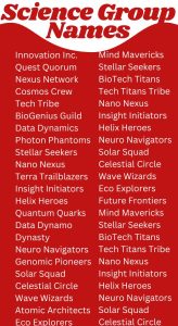 450+ Science Group Names Creative Unique Funny Cool & Cute