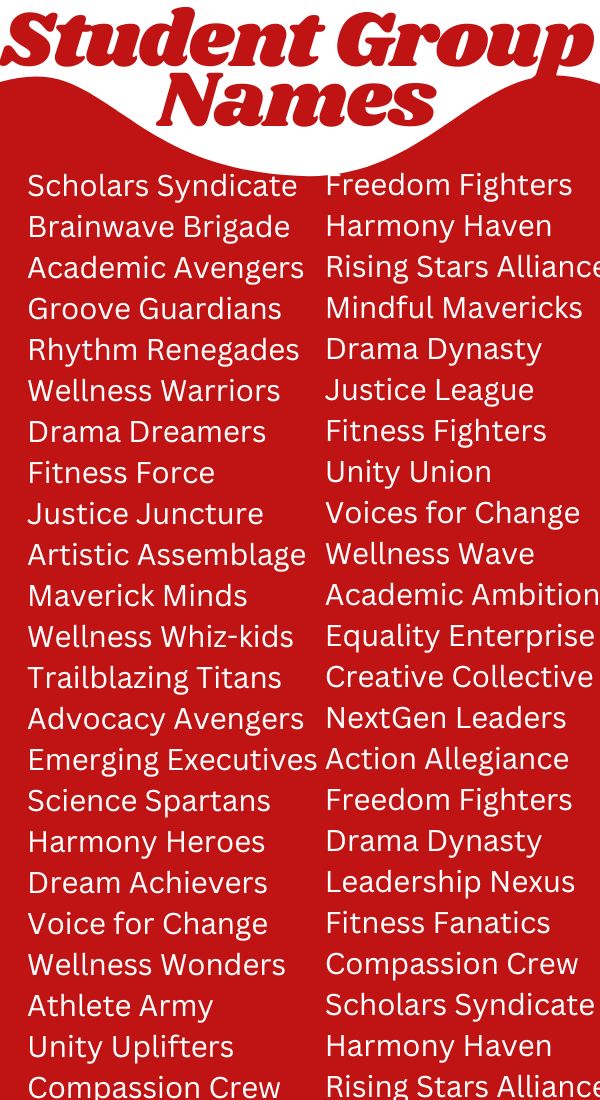 450+ Student Group Names Unique Creative Funny Cool & Cute