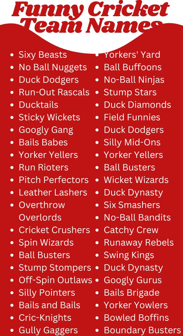 570+ Funny Cricket Team Names Creative Unique Swag & Cool