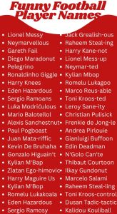 570+ Funny Football Player Names Creative Unique & Cool