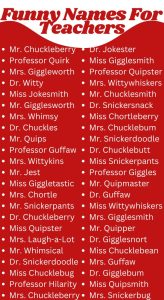 530+ Funny Names For Teachers Unique Creative Cool & Epic