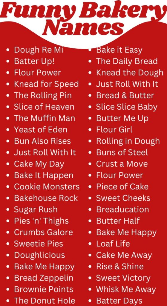 550 Funny Bakery Names Unique Creative Cool Stylish