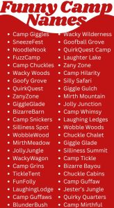 550+ Funny Camp Names Unique Creative Fun Cool & Stylish