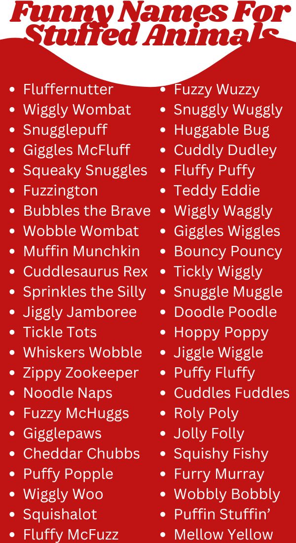 550+ Funny Names For Stuffed Animals Unique & Creative