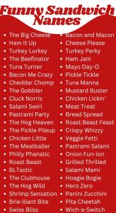 500+ Funny Sandwich Names Unique Creative Stylish & Cool