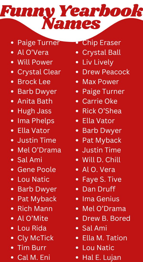 550+ Funny Yearbook Names Unique Creative Hilarious & Cool