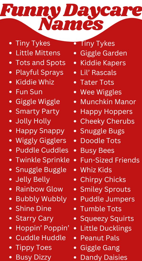 550+ Funny Daycare Names Creative Unique Stylish Cool & Cute