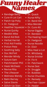 530+ Funny Healer Names Stylish Unique Creative & Cool