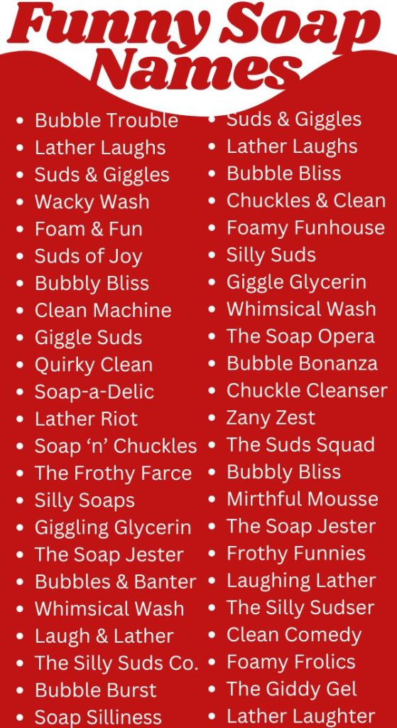 Unique And Funny Soap Names To Make Your Product Stand Out My Team Names Unique And Funny Soap Names To Make Your Product Stand Out My Team Names