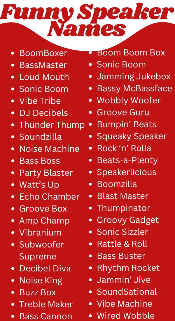 570+ Funny Speaker Names Unique Stylish Creative & Cool